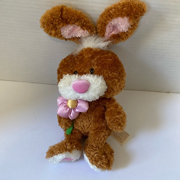 Dan Dee | Toys | Dan Dee Brown Bunny Plush With Flower | Poshmark